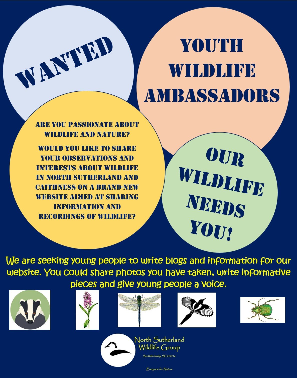 Wanted! Youth wildlife ambassadors - North Sutherland Wildlife Group